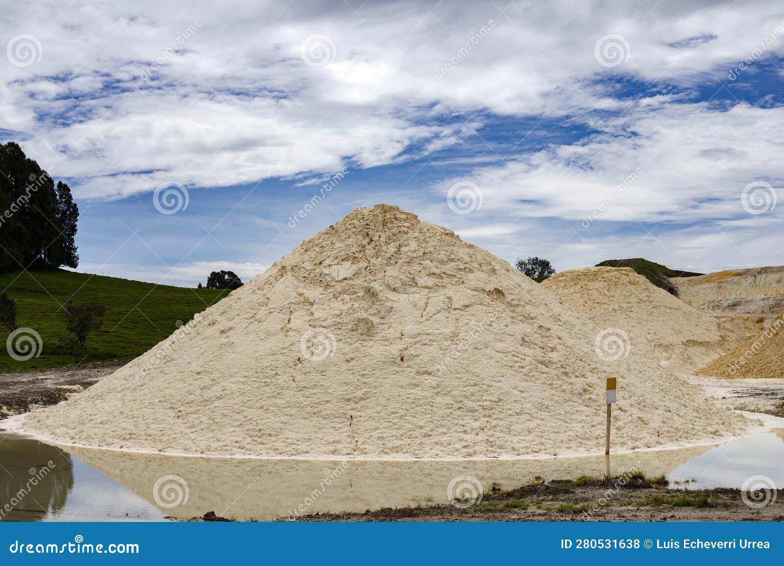 Kaolin Extraction Mine - White Mud, Clay and Volcanic Ash Stock Photo ...