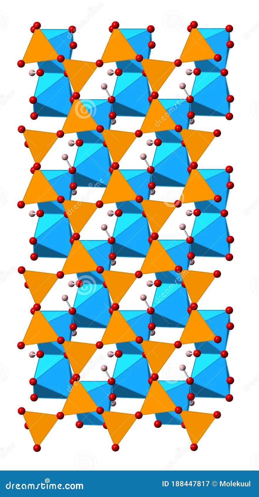 Kaolinite Clay Mineral, Crystal Structure Stock Illustration ...