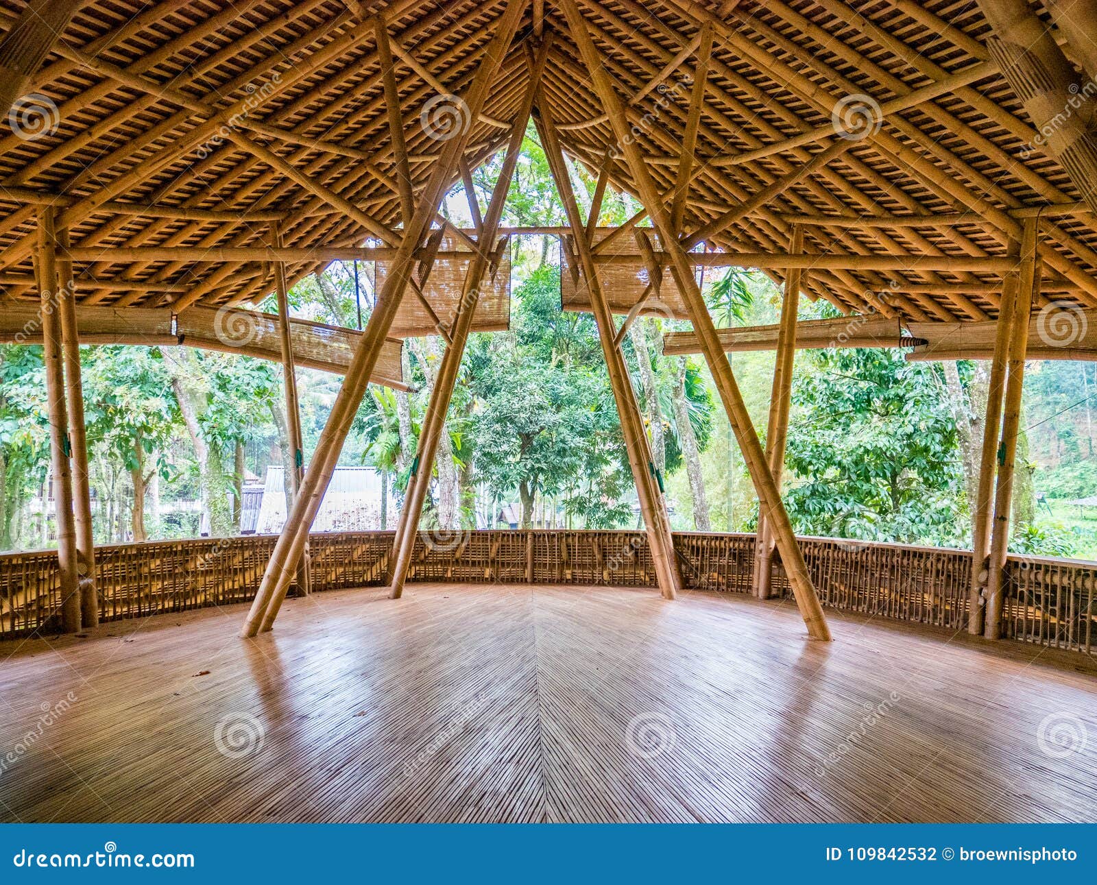 Kapal Bambu Restaurant in Ecolodge Bukit Lawang, Indonesia Stock Photo ...