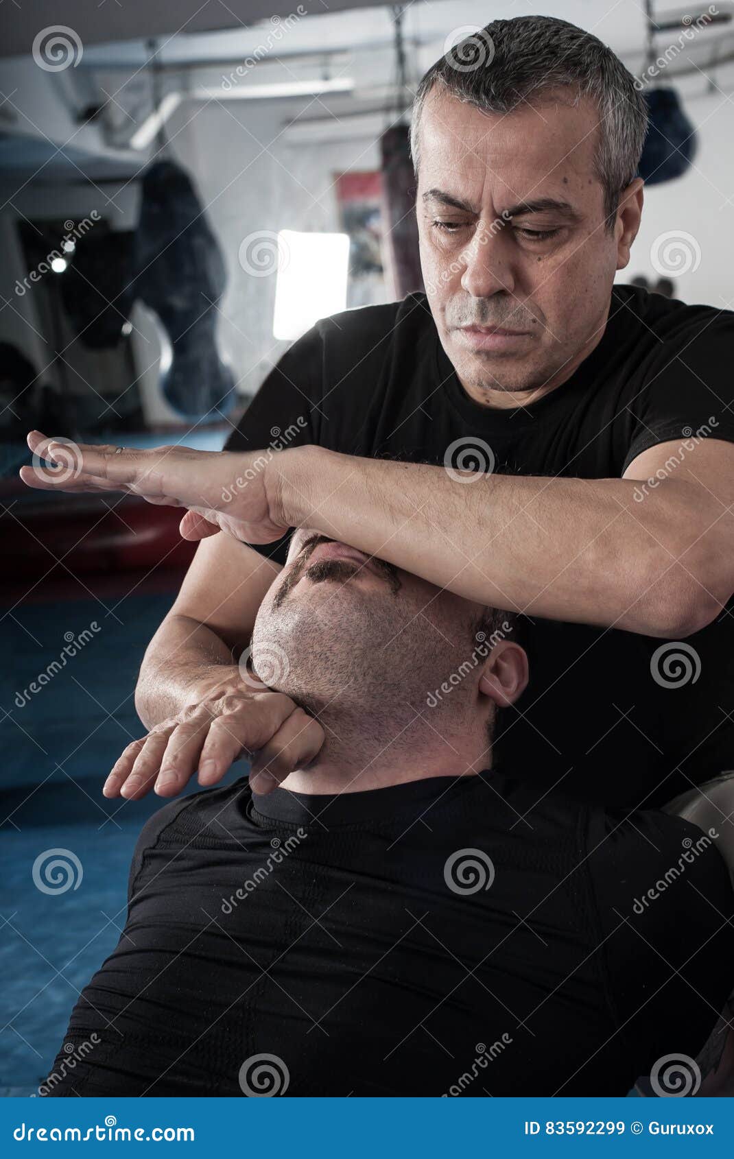Kapap Instructor Demonstrates Choke Techniques Stock Image - Image of ...