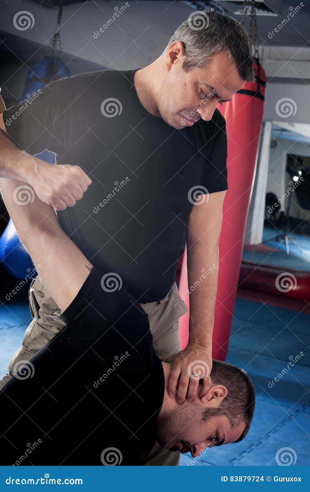Kapap Instructor Demonstrates Standing Arm Lock Techniques Stock Photo ...