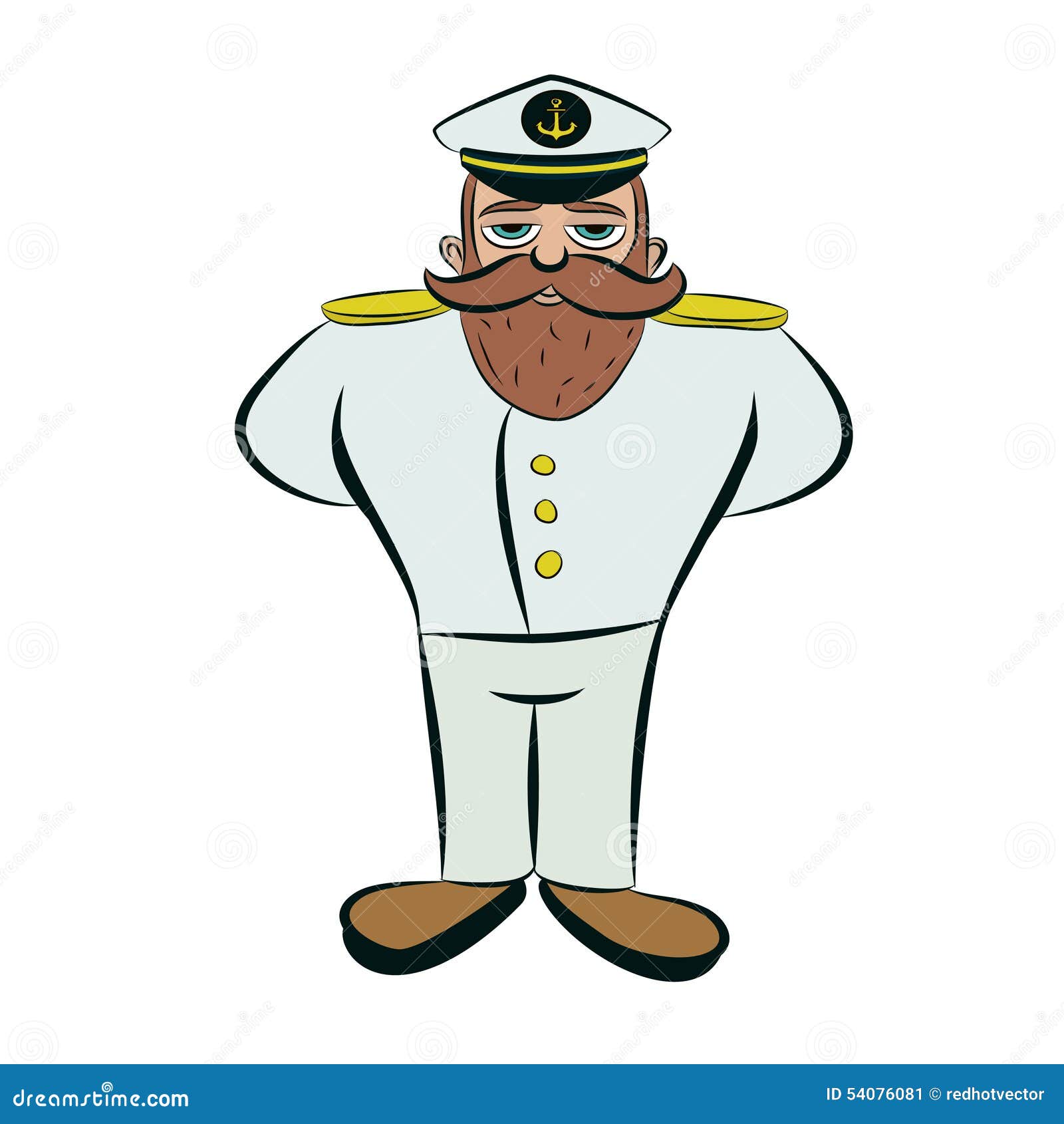 Kapitein vector illustratie. Illustration of manier, schip - 54076081