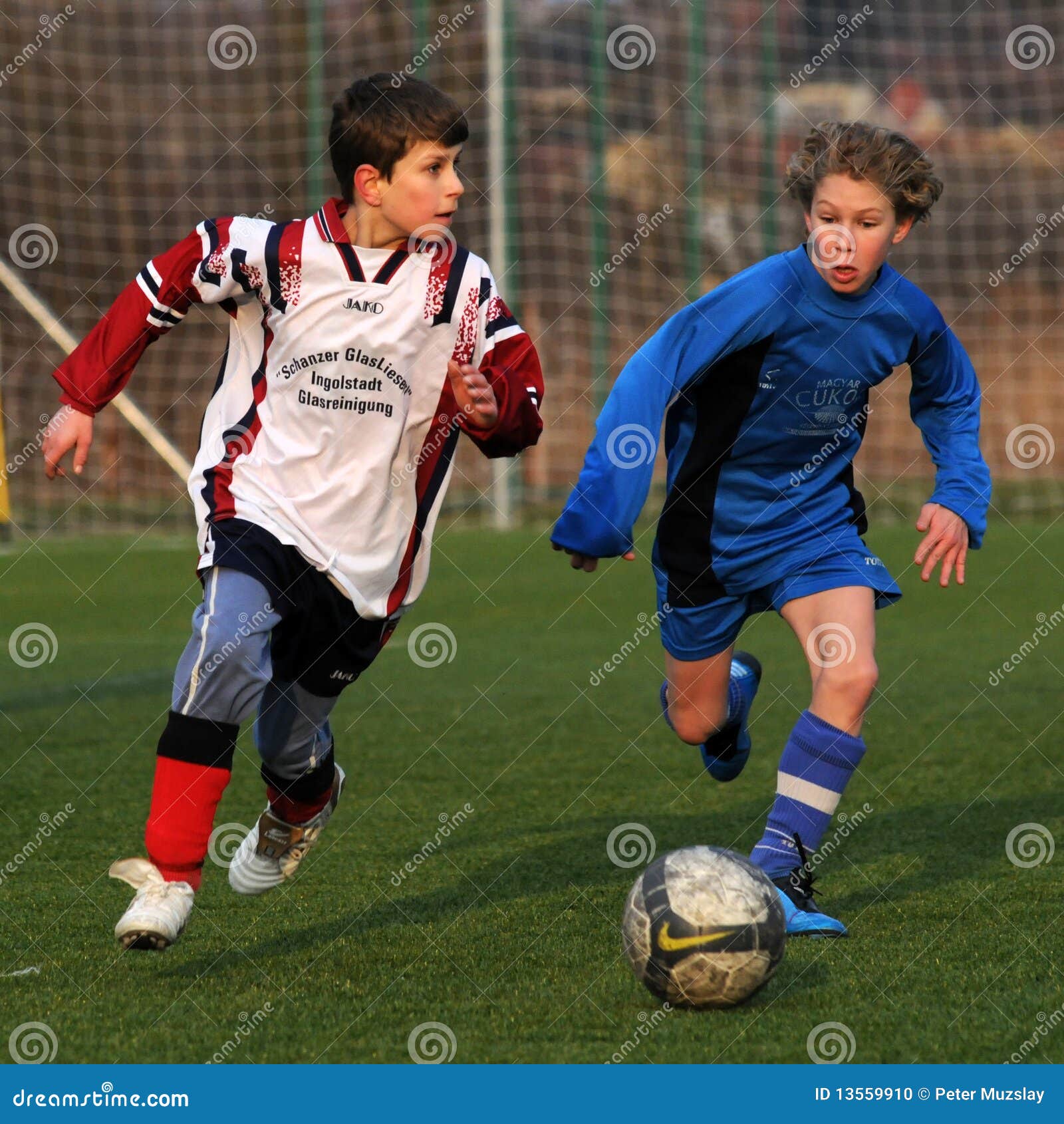 Kaposvar - Pecs U13 Soccer Game Editorial Image - Image of kicking ...