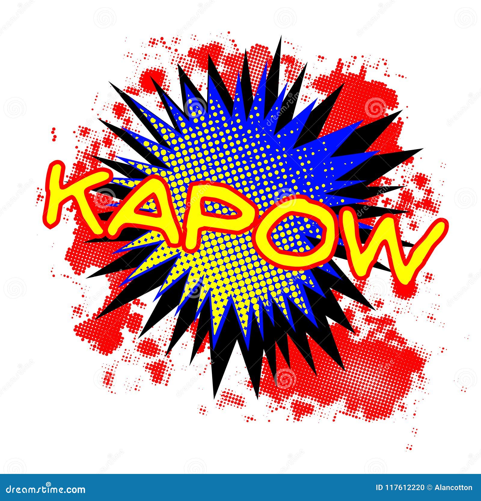 Kapow Comic Exclamation stock vector. Illustration of abstract - 117612220