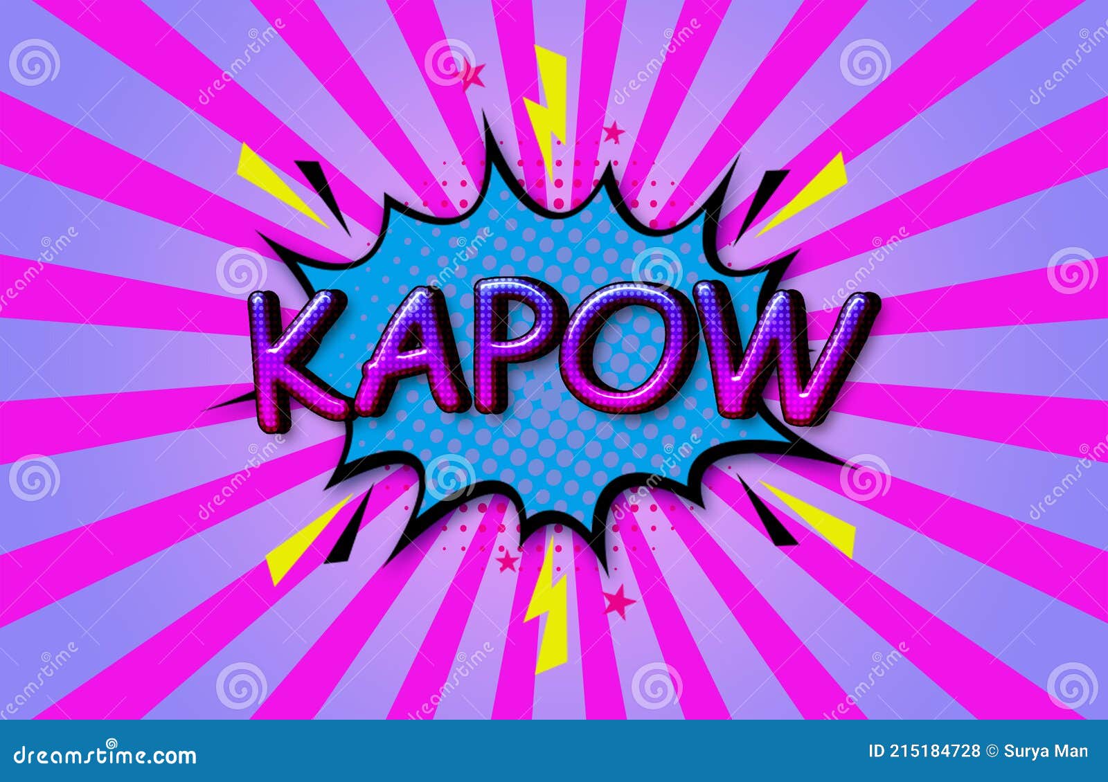 KAPOWComic Speech 3d Text Style Effect High Resolution Stock Vector ...