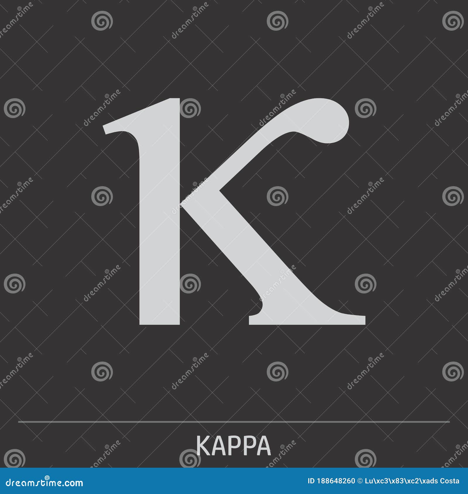 Kappa Greek Symbol Capital Letter Uppercase Font Icon In Circle Round ...