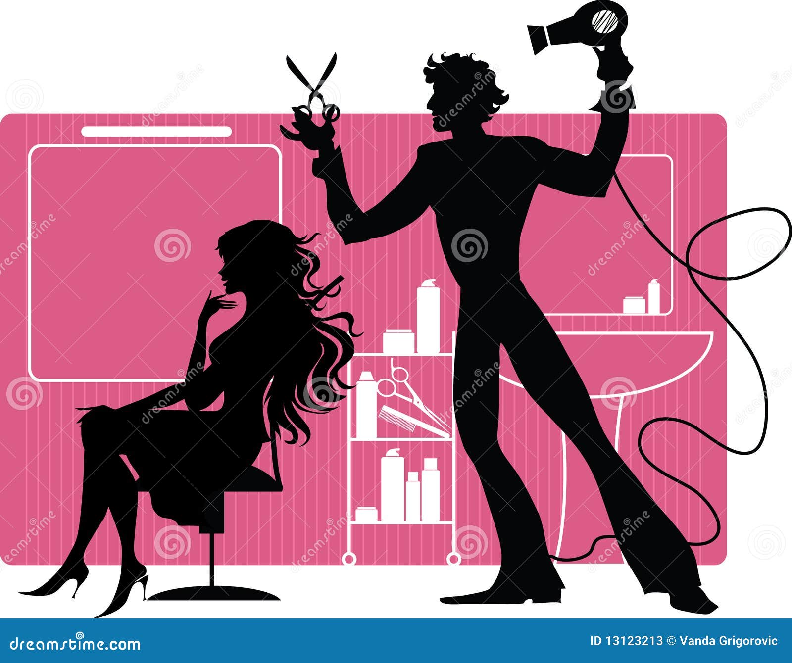 Kapper vector illustratie. Illustration of snijden, droger - 13123213