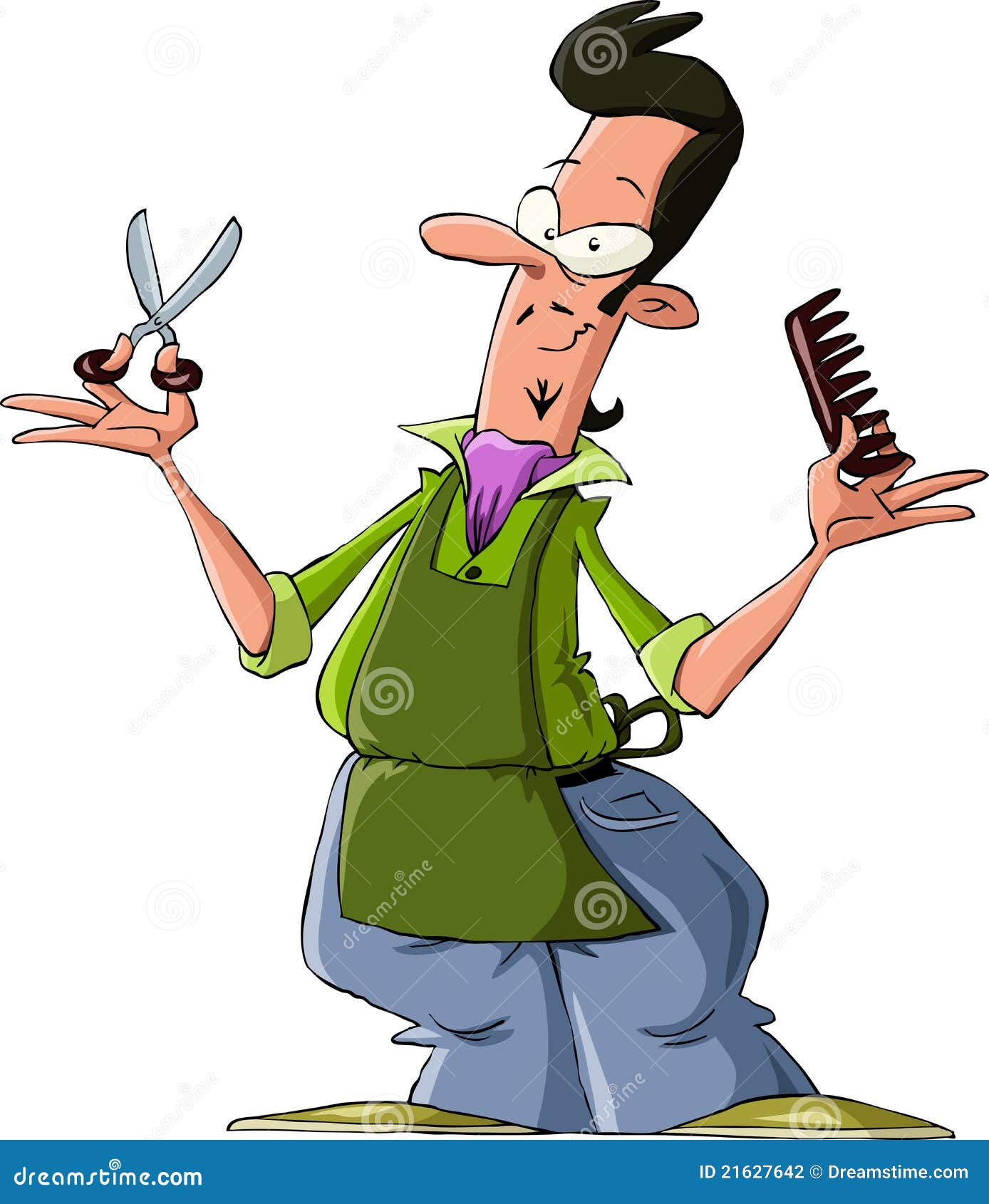 Kapper vector illustratie. Illustration of tekening, schaar - 21627642