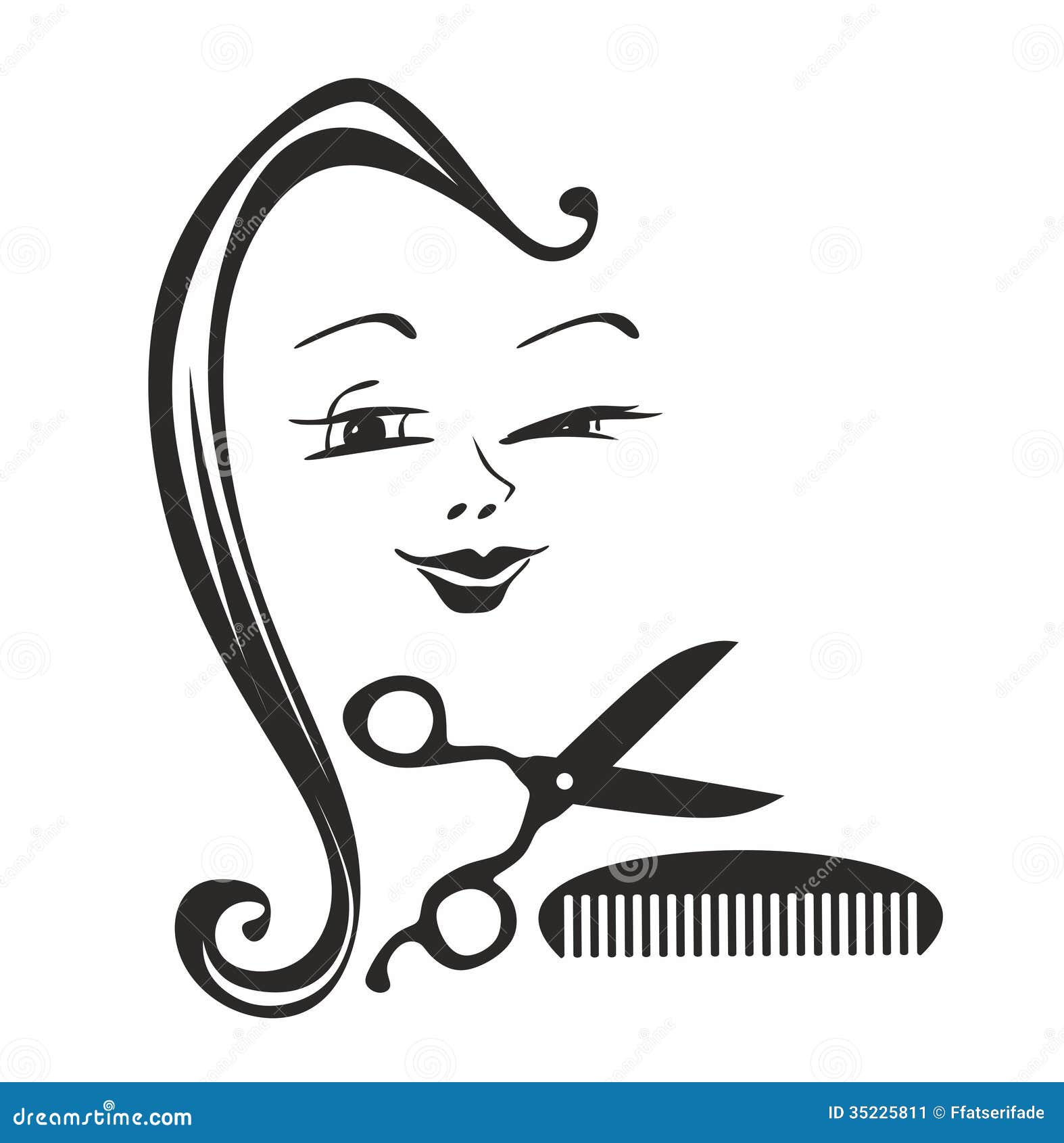 Kapper stock illustratie. Illustration of mening, haar - 35225811