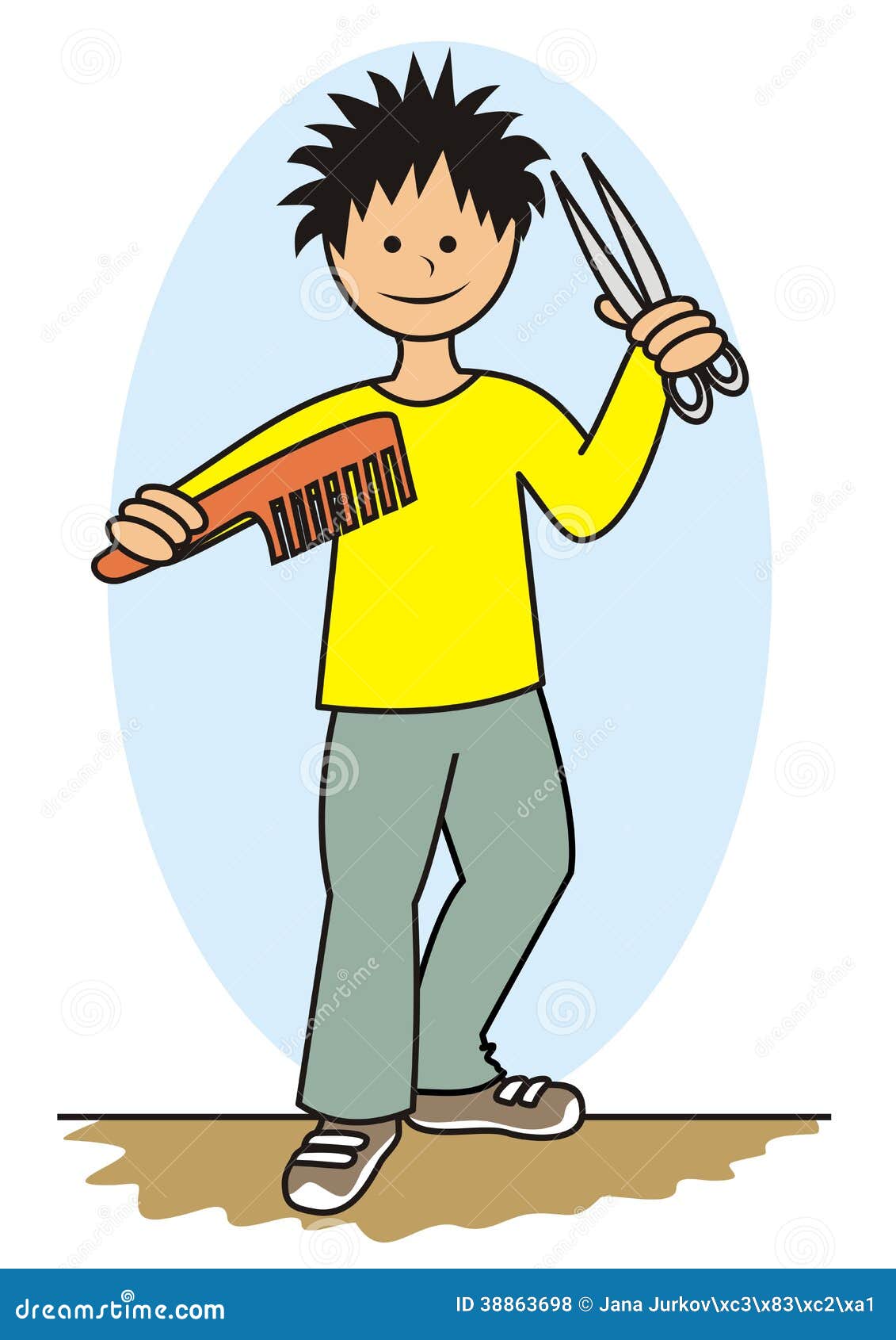 Kapper vector illustratie. Illustration of beroep, scheerbeurt - 38863698