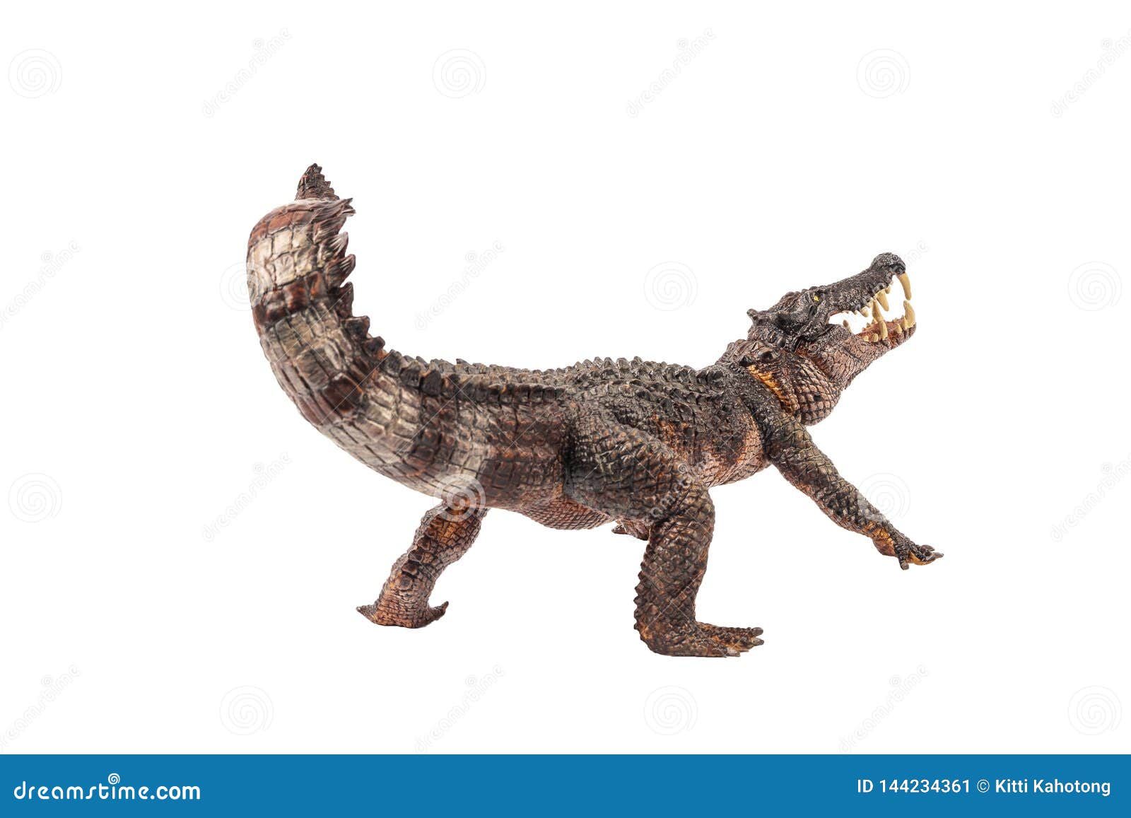 Kaprosuchus , Dinosaur on White Background Stock Illustration ...