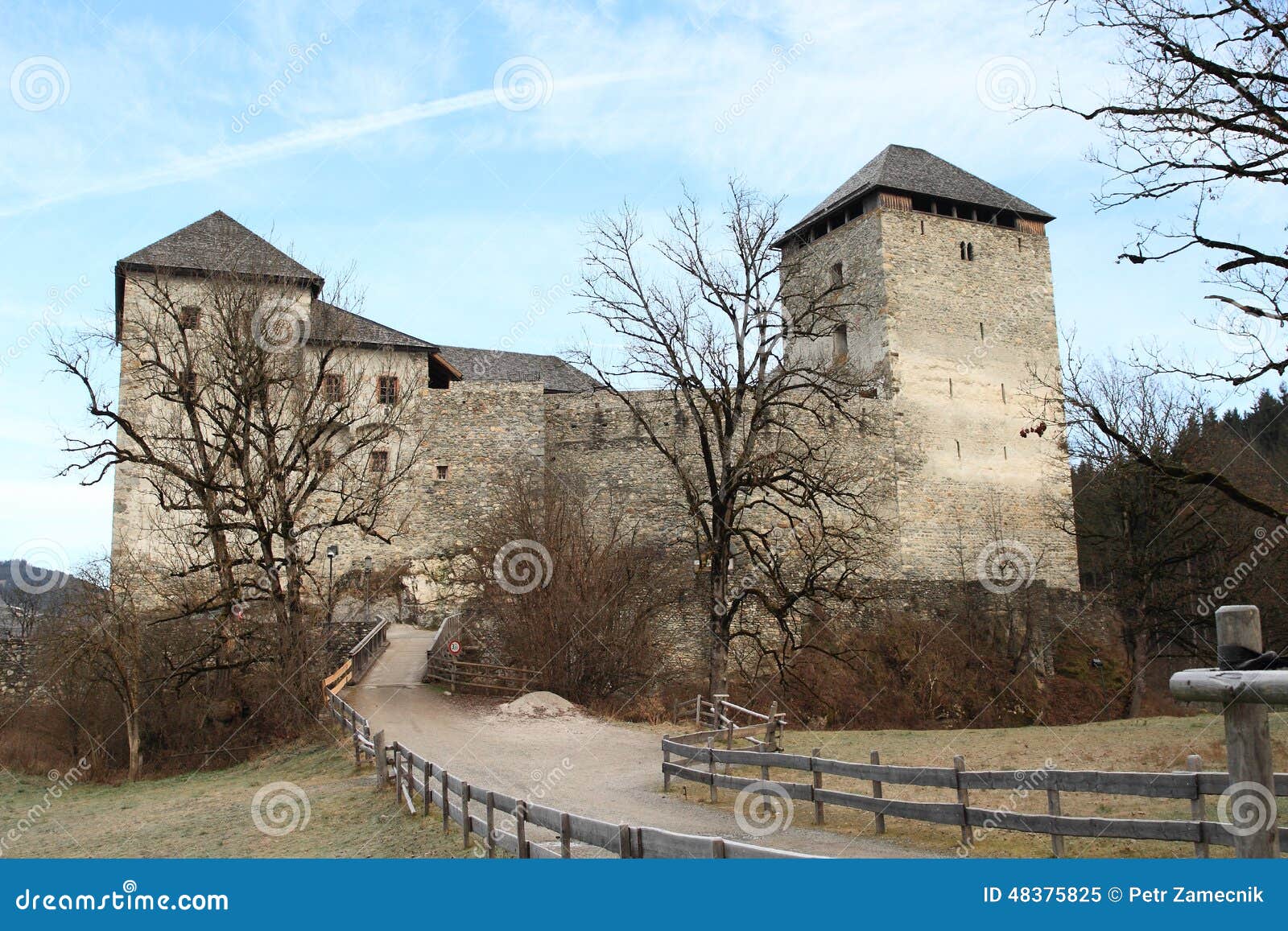 Kaprun castle stock image. Image of historic, tree, alps - 48375825