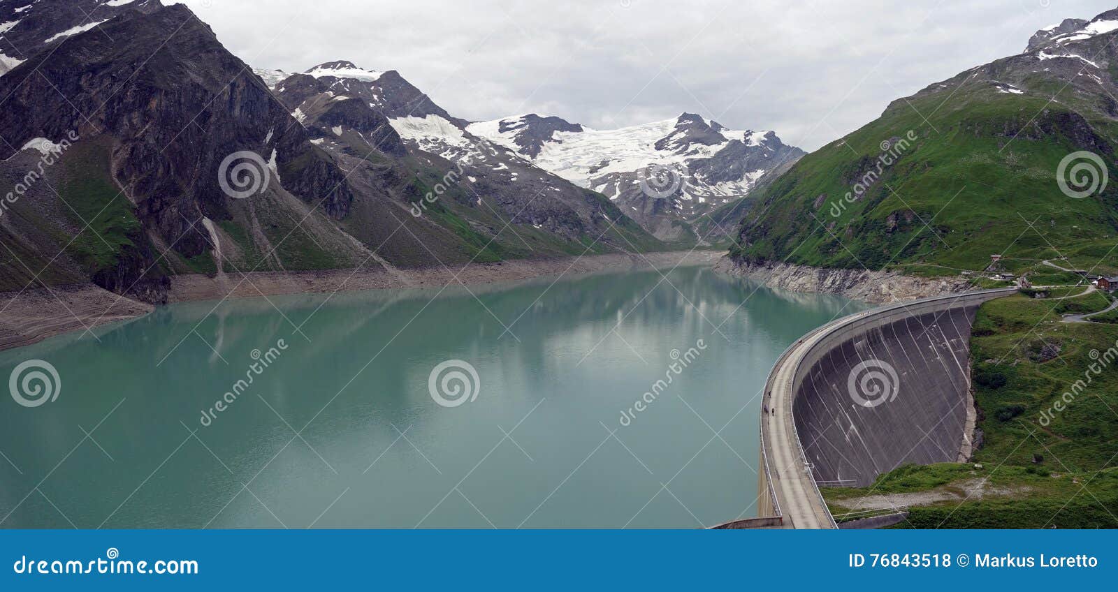 Kaprun Dam, Mooserboden Lake Stock Photo - Image of pier, autumn: 76843518