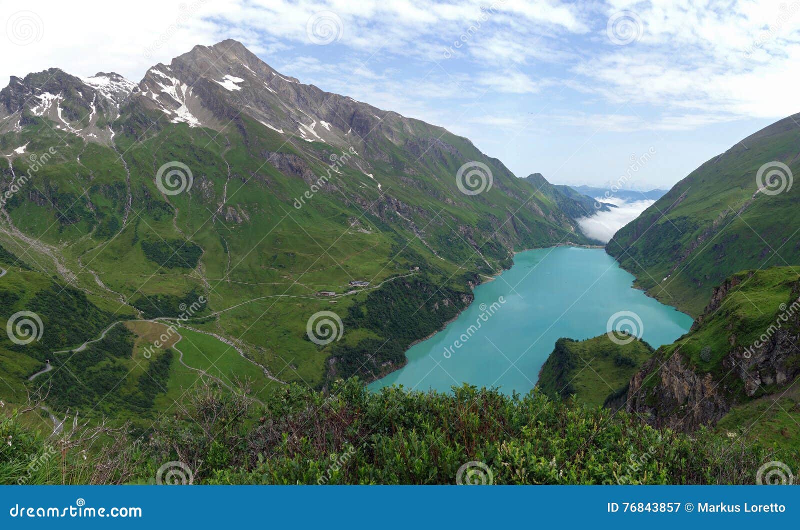 Kaprun Dam, Mooserboden Lake Stock Image - Image of cave, nature: 76843857