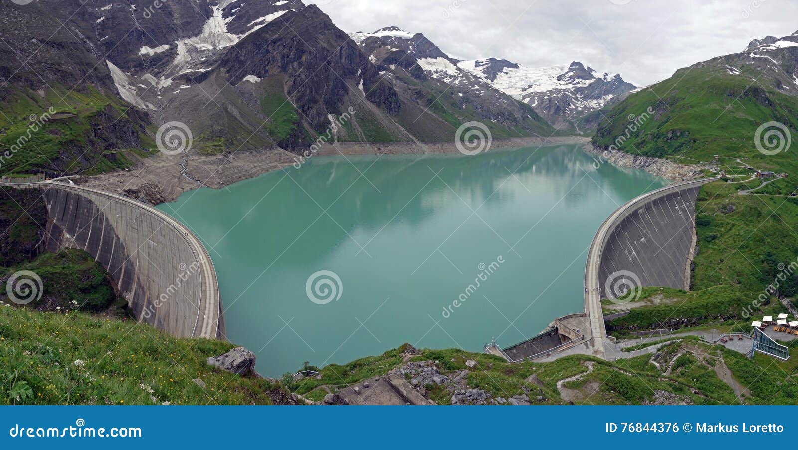Kaprun Dam, Mooserboden Lake Stock Photo - Image of reservoir, energy ...