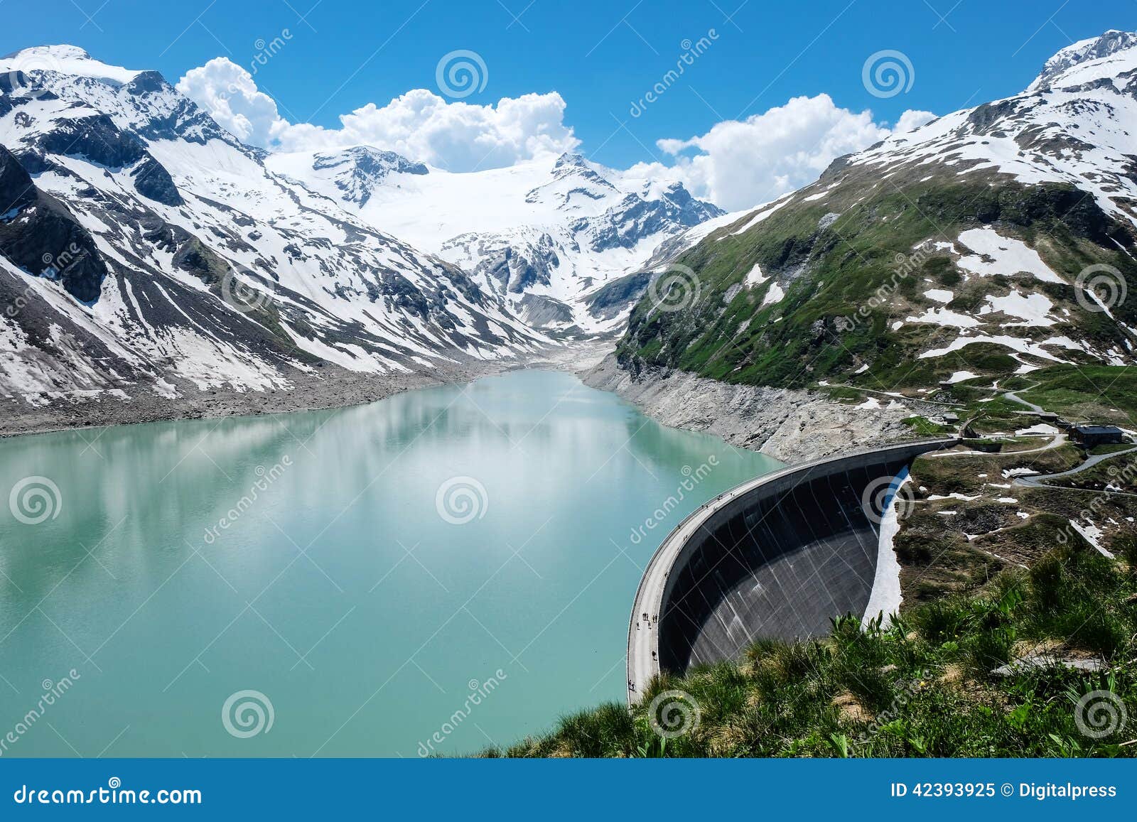 Kaprun High Altitude Reservoir Stock Image - Image of kaprun, lake ...