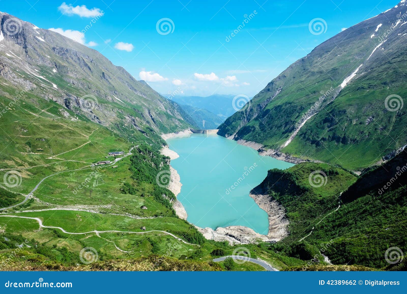 Kaprun High Altitude Storage Lake Stock Photo - Image of alps ...