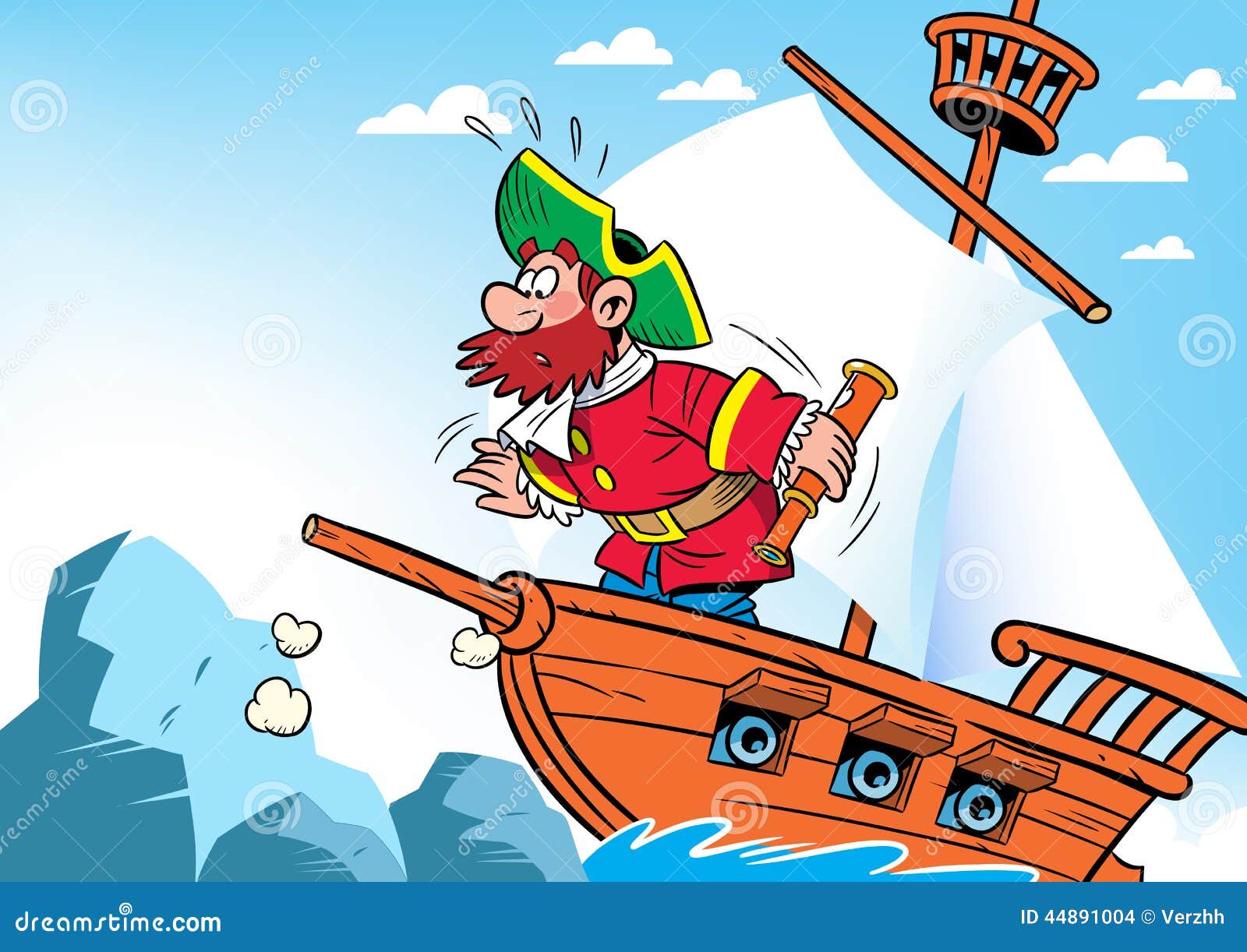 Kapten av skeppet vektor illustrationer. Illustration av kryssning ...