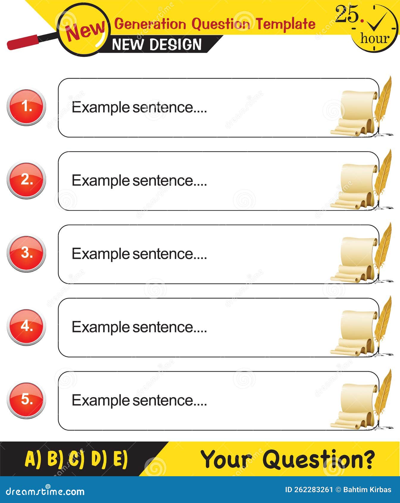 Text Templates - for Teachers, Next Generation Question Examples Stock ...