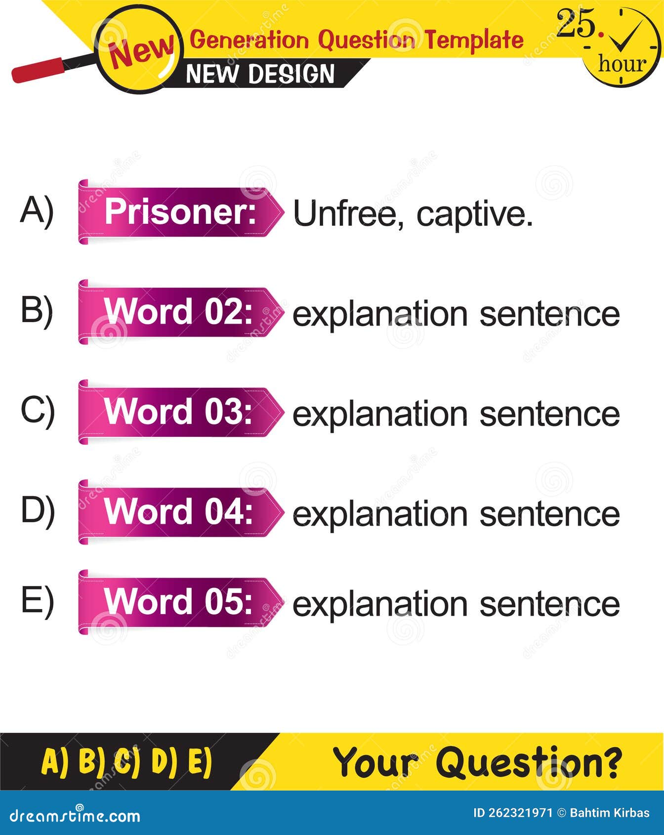 Text Templates - for Teachers, Next Generation Question Examples Stock ...