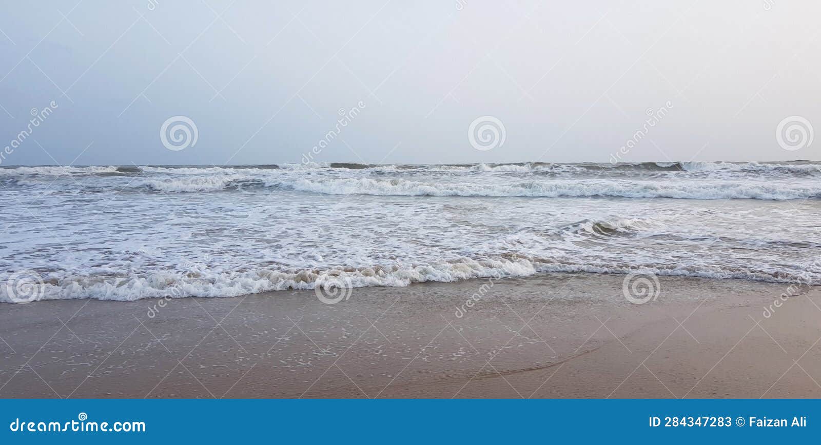 Karachi Hawksbay Beach View. Blue Sky and Sea Waves Stock Image - Image ...