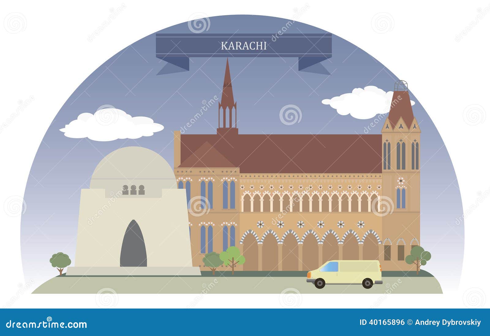 Karachi, Pakistan stock vector. Illustration of asia - 40165896