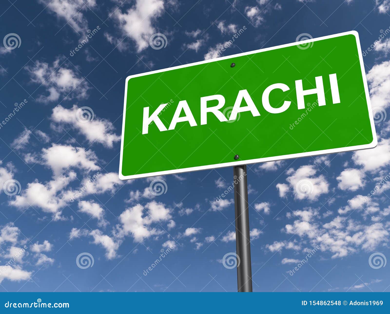 Karachi Road Sign. Royalty-Free Stock Image | CartoonDealer.com #82180792