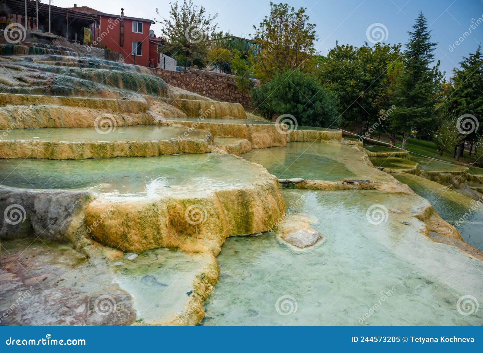 Karahayit Red Spring in Denizli Province of Turkey Stock Image - Image ...