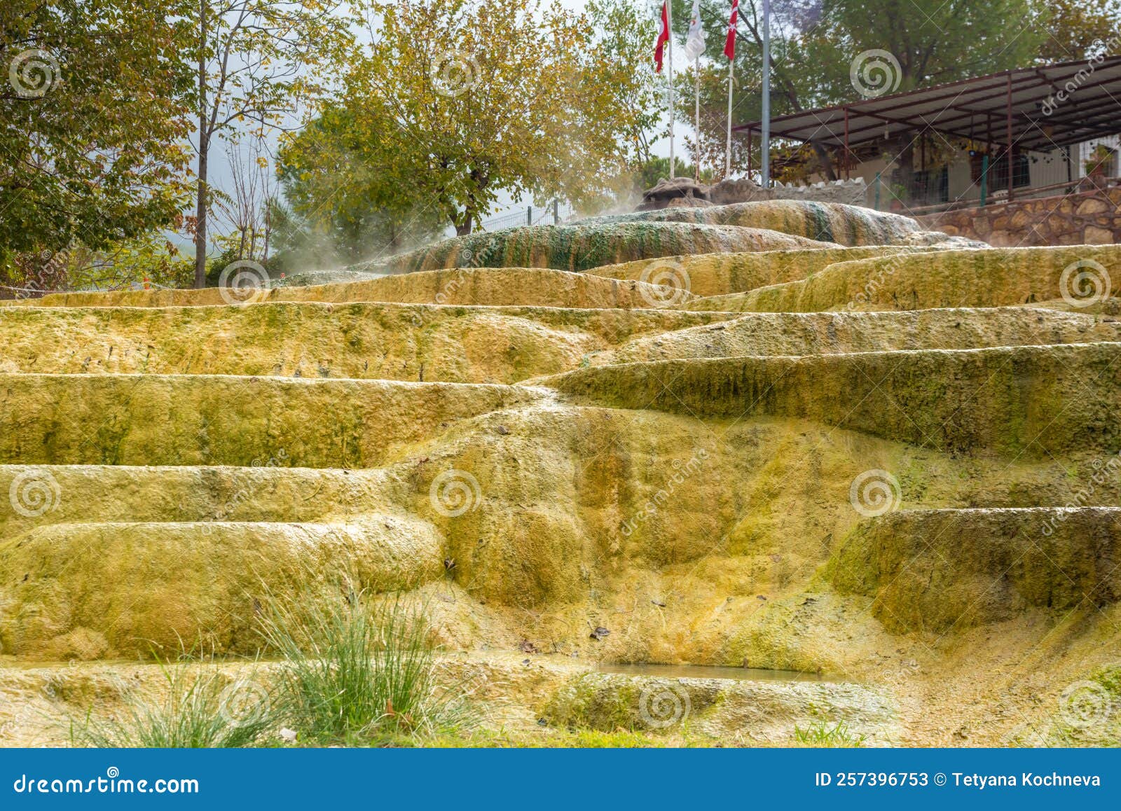 Karahayit Red Spring in Denizli Province of Turkey Stock Image - Image ...