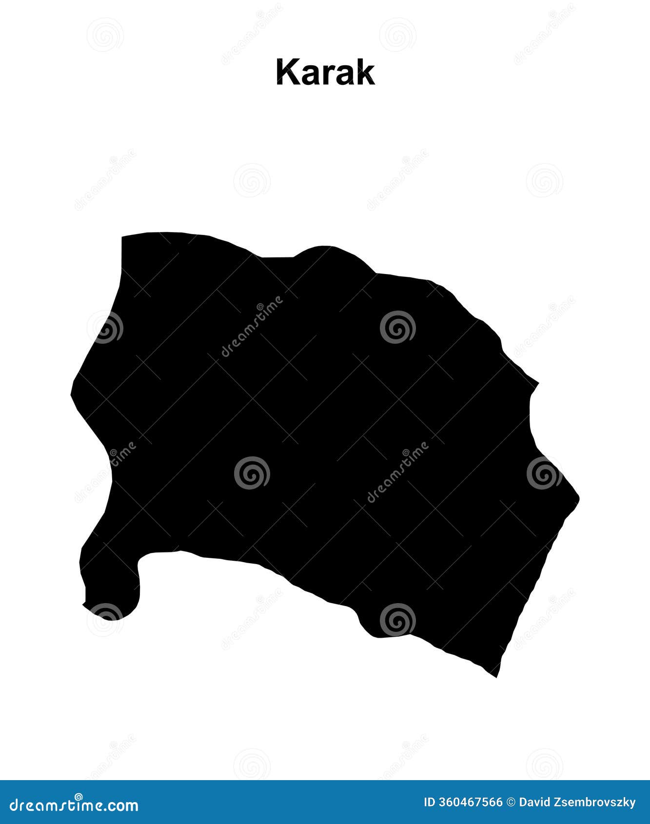 Karak Governorate Hashemite Kingdom Of Jordan Map Vector Illustration ...