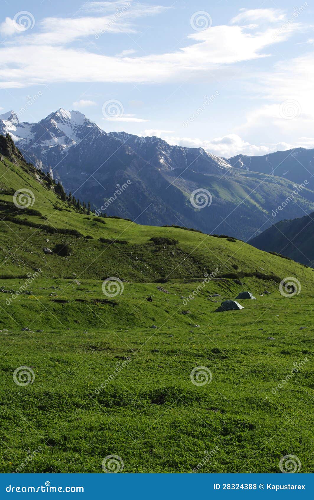 Karakol Valley stock photo. Image of camping, range, valley - 28324388