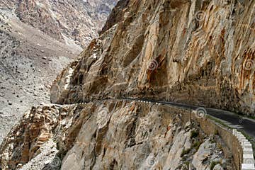Karakorum Highway stock image. Image of asia, dangerous - 11076503