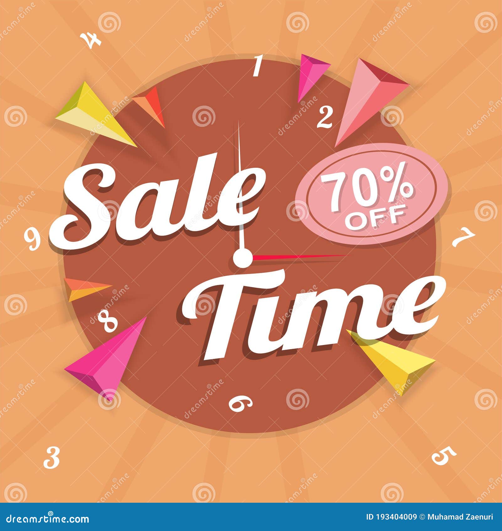 Sale Time Banner with a Unique and Simple. Stock Vector - Illustration ...