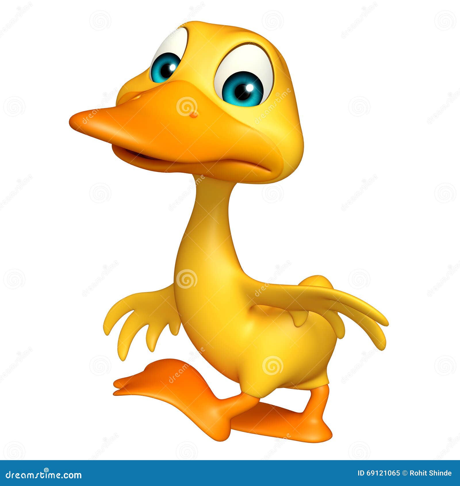 Karakter Van Het Eend Het Grappige Beeldverhaal Stock Illustratie ...