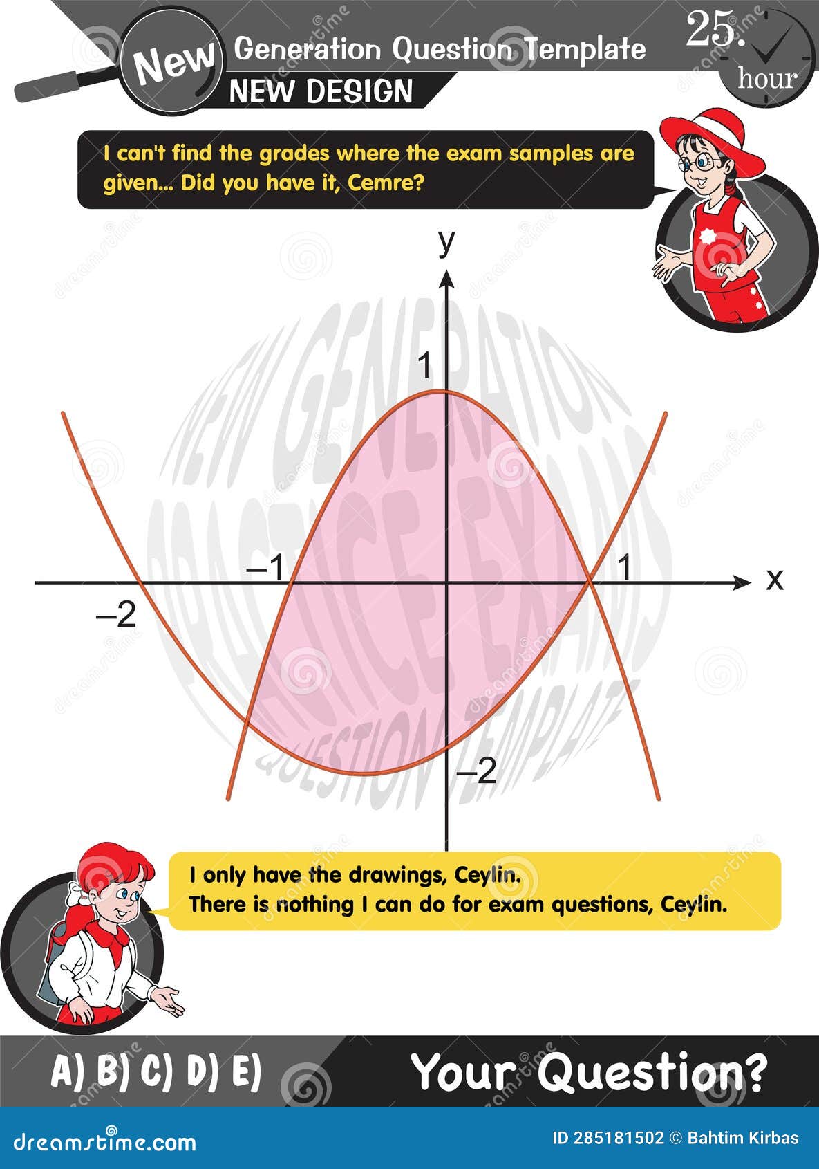 Math - Simple Inequalities, Next Generation Problems Stock Vector ...