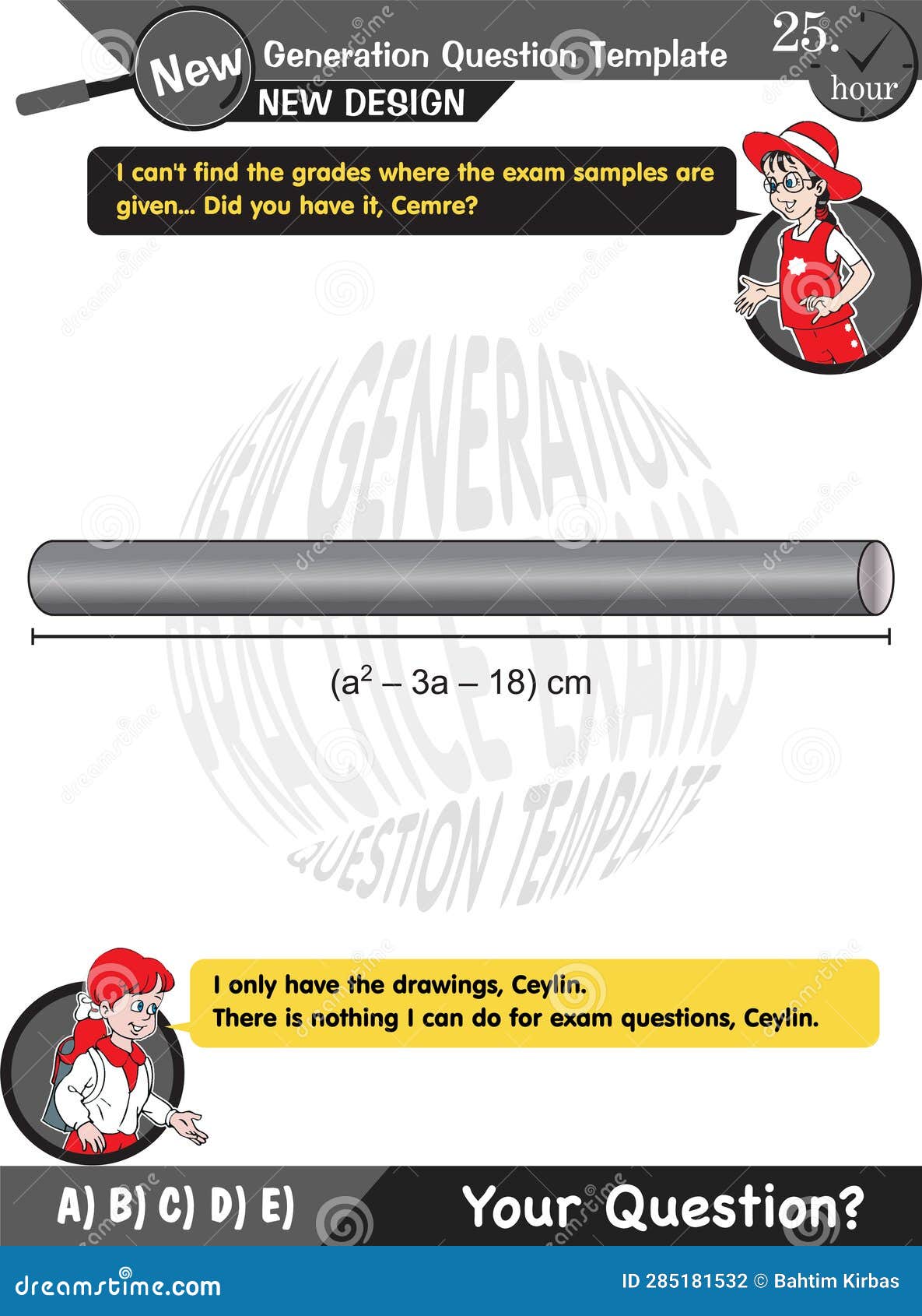 Math - Simple Inequalities, Next Generation Problems Cartoon Vector ...