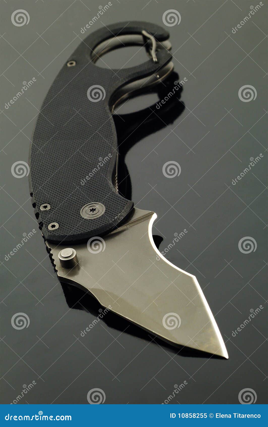 Karambit on black stock image. Image of danger, karambit - 10858255