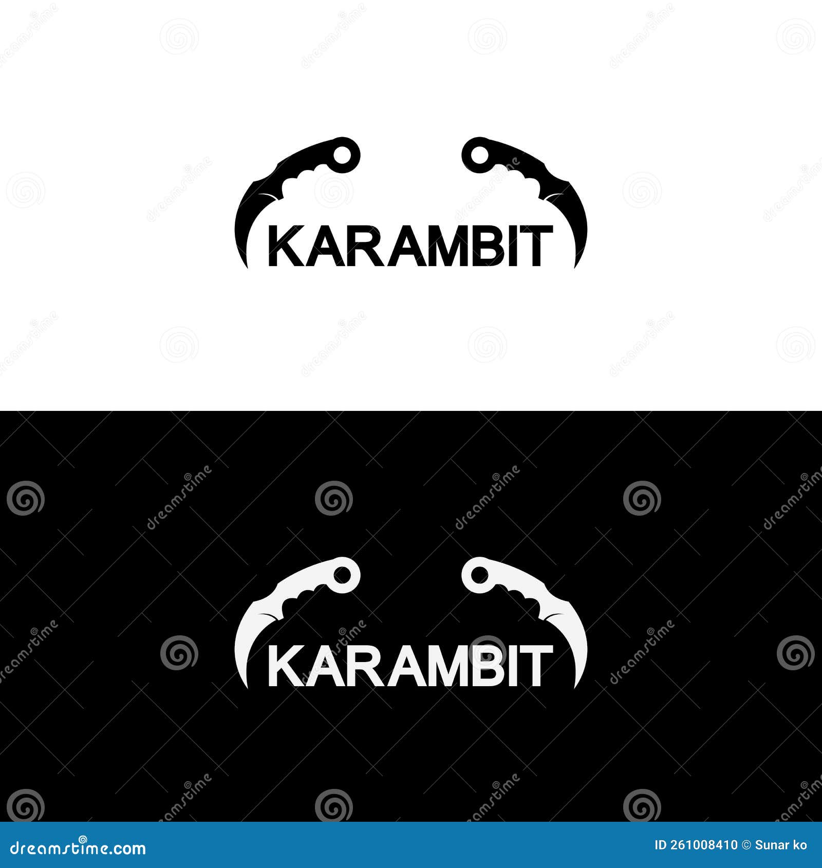 Karambit Knife Icon Logo Design Vector Template Stock Vector ...