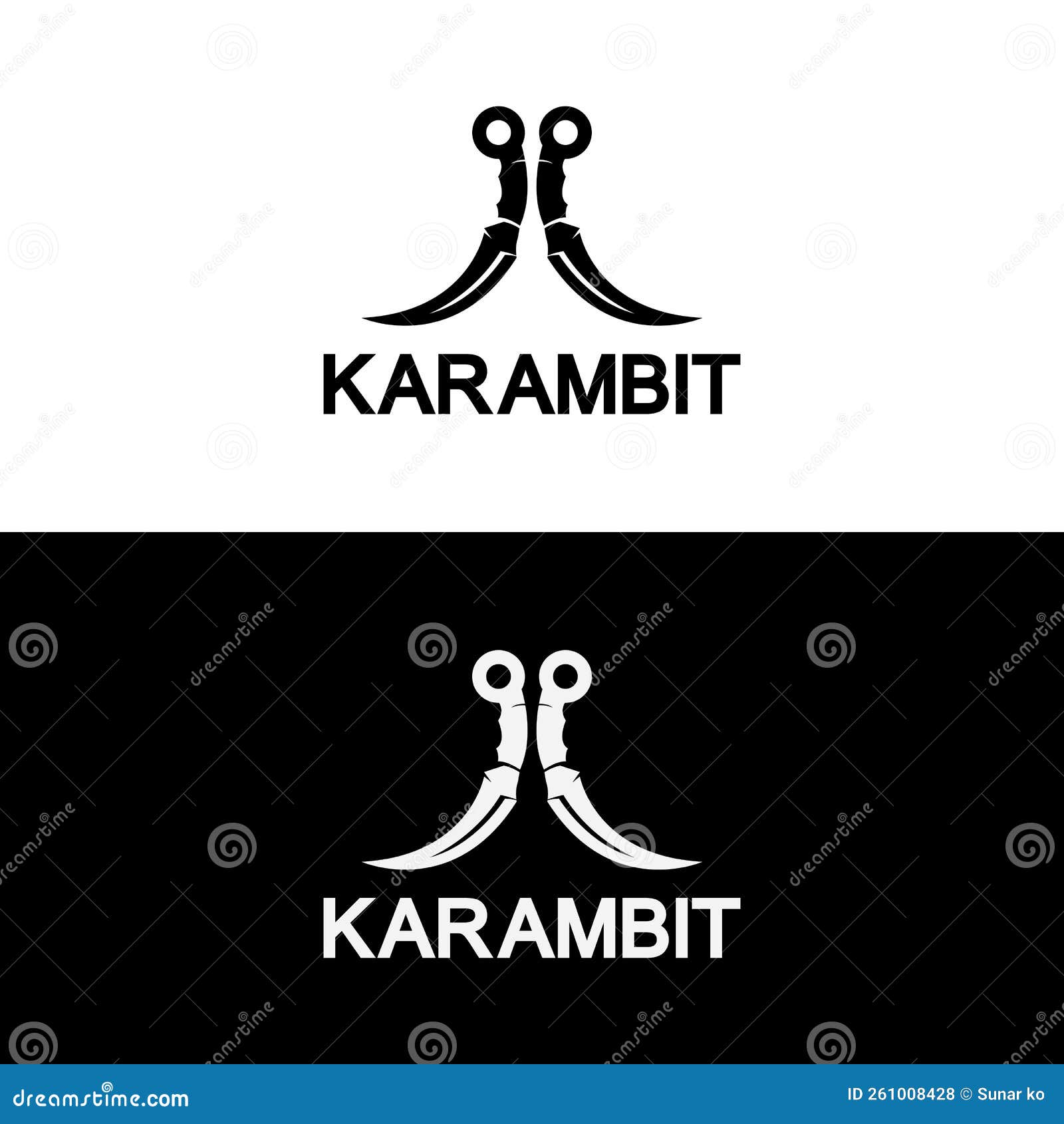 Karambit Knife Icon Logo Design Vector Template Stock Vector ...