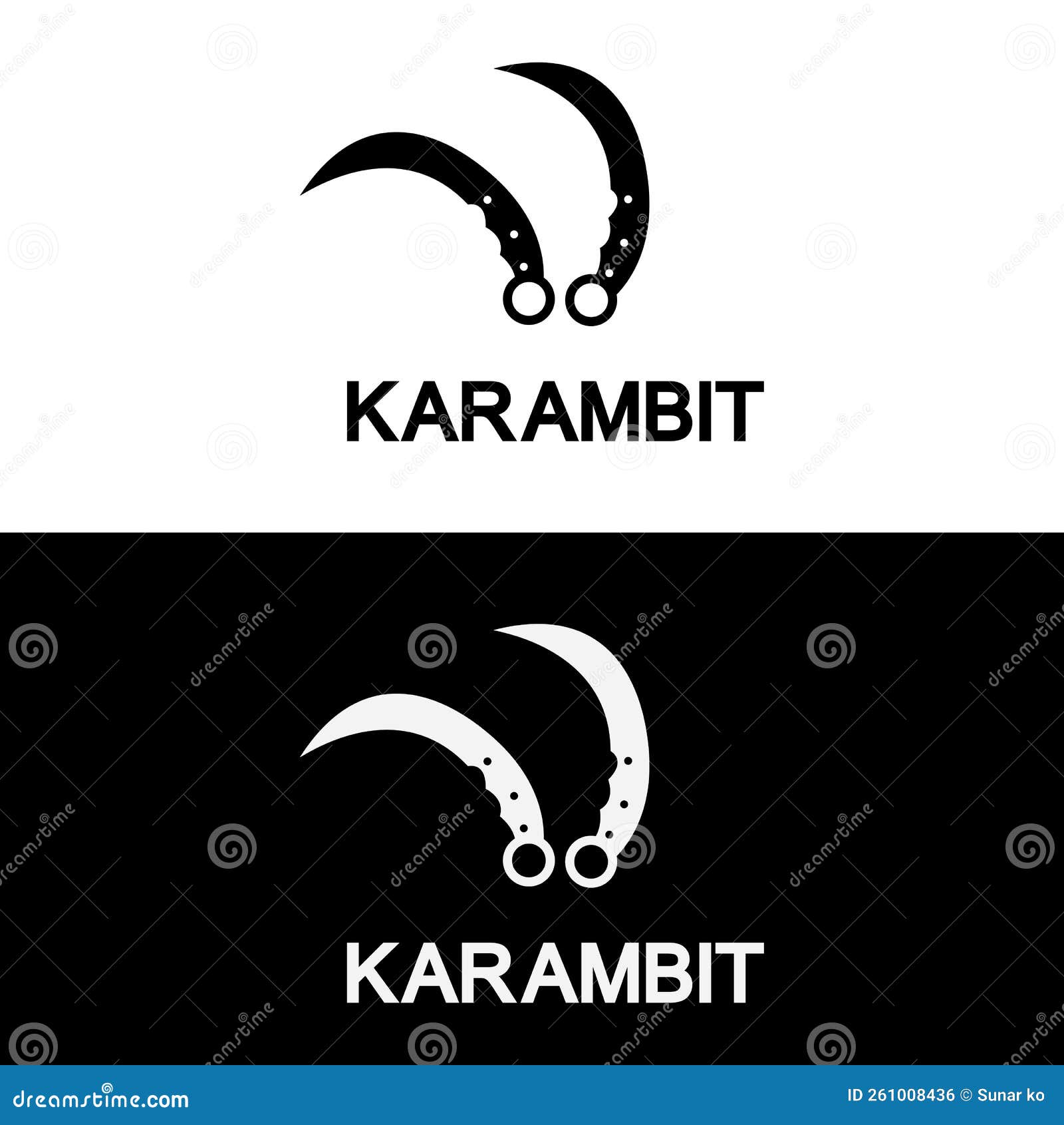 Karambit Knife Icon Logo Design Vector Template Stock Vector ...
