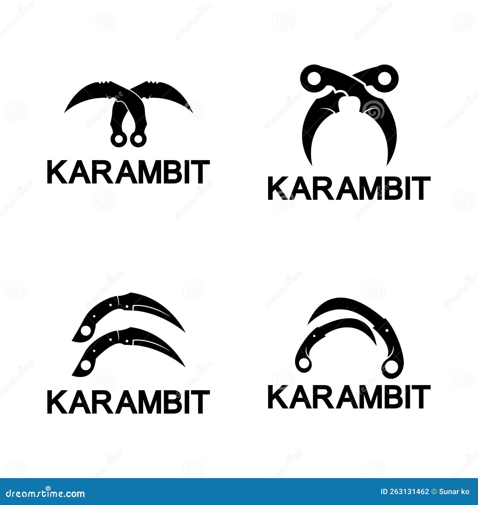 Karambit Knife Icon Logo Design Vector Template Stock Vector ...
