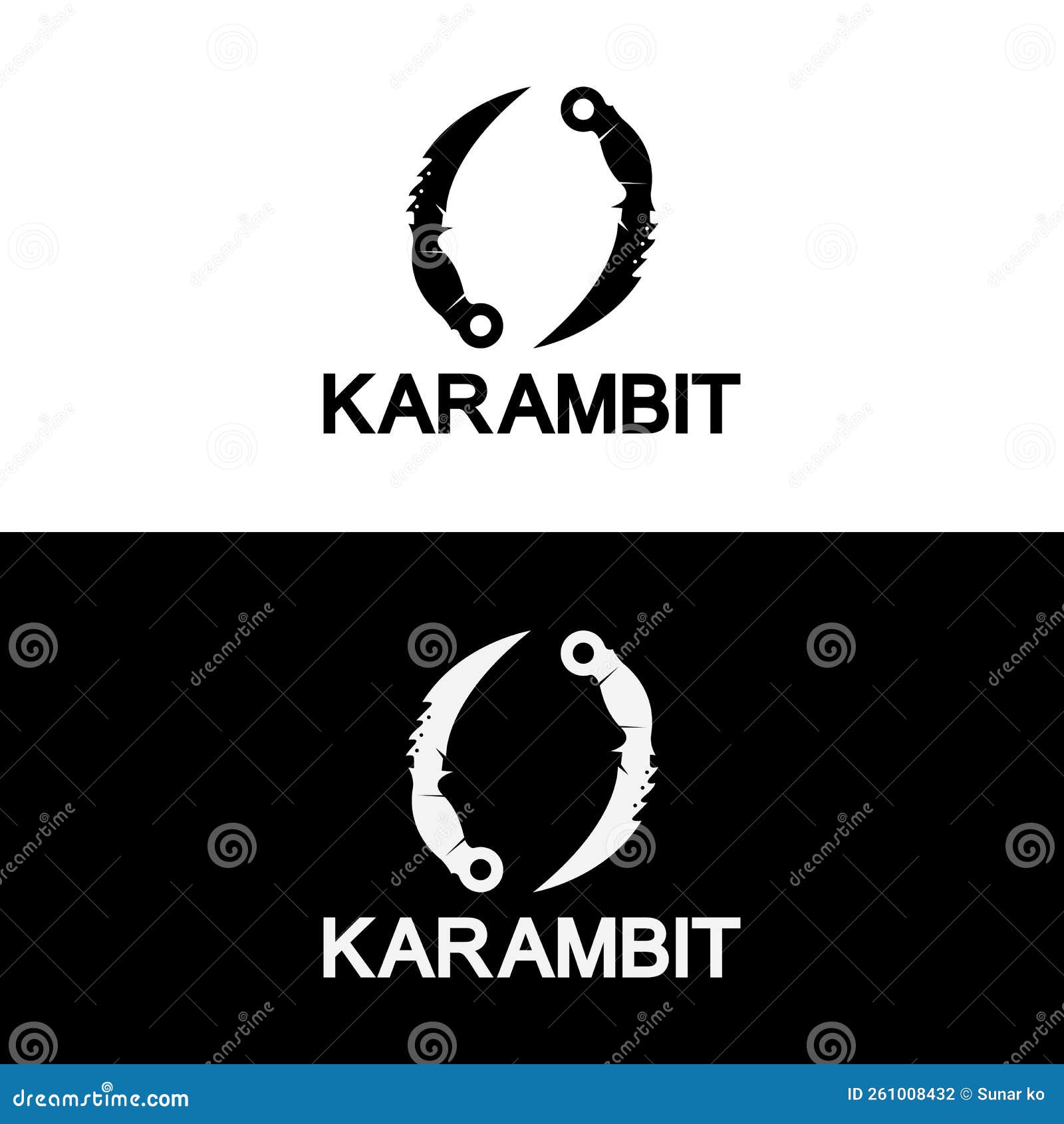 Karambit Knife Icon Logo Design Vector Template Stock Vector ...