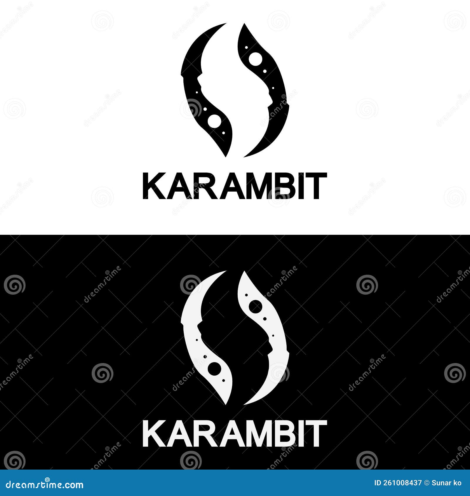 Karambit Knife Icon Logo Design Vector Template Stock Vector ...