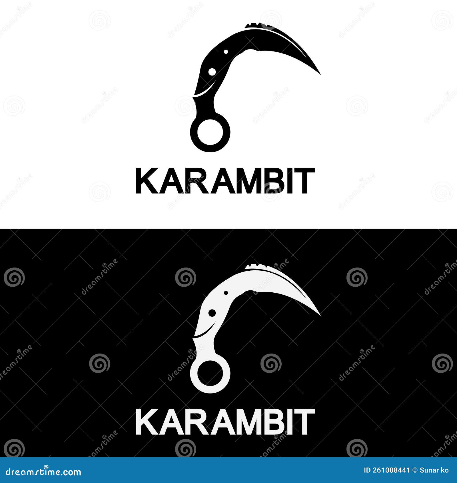 Karambit Knife Icon Logo Design Vector Template Stock Vector ...