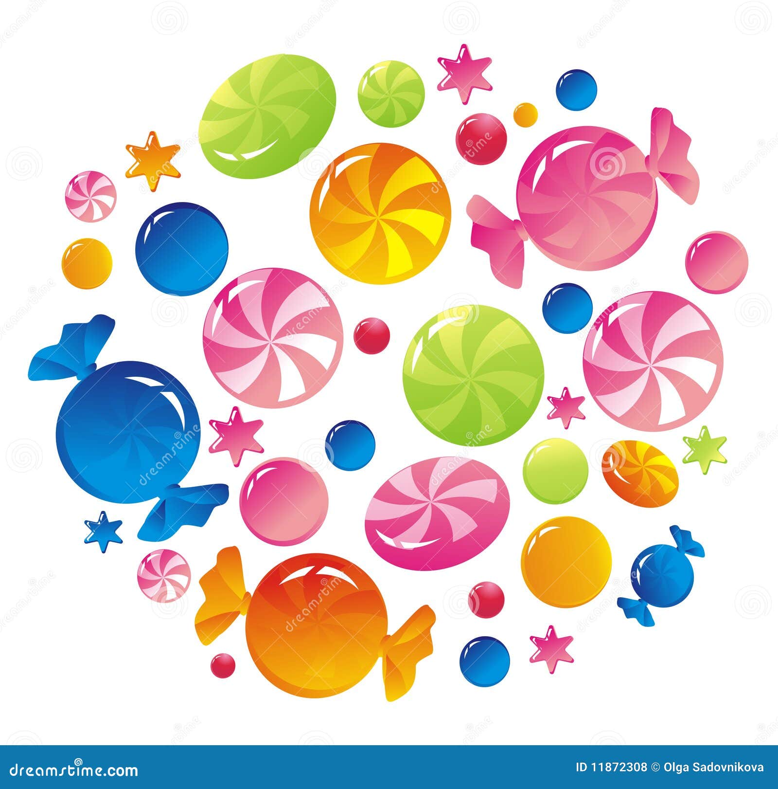 Karamel vector illustratie. Illustration of groep, bont - 11872308