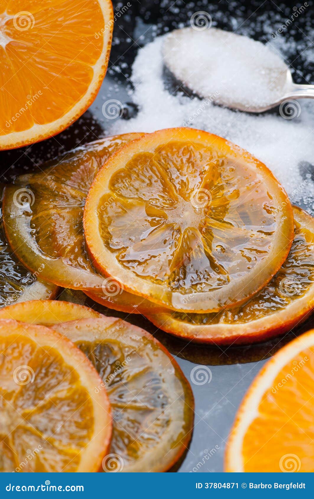 Karamellisierte Orange Scheiben Stockbild - Bild von bestandteil ...