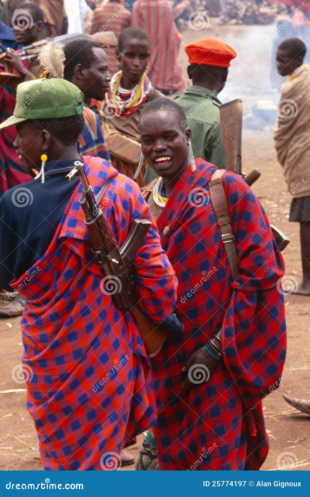 Karamojong Villagers with Guns, Uganda Editorial Photography - Image of ...