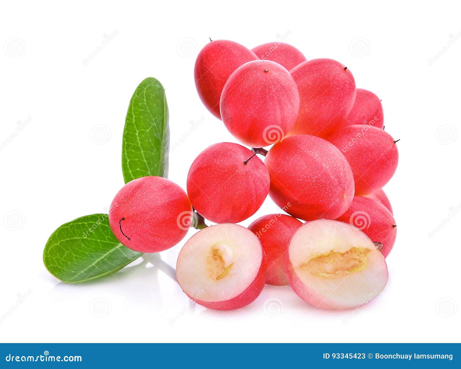 Karanda or Carunda Tropical Fruit Isolated on White Stock Image - Image ...