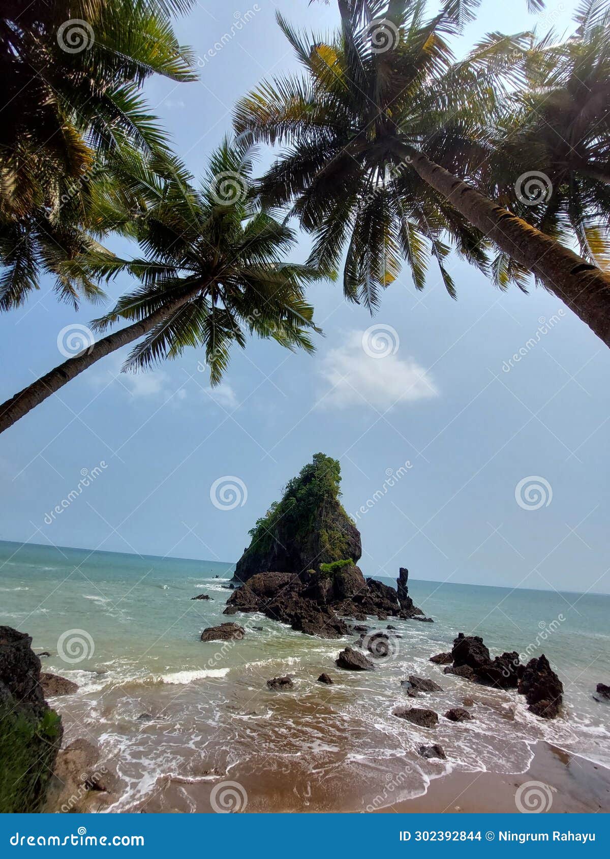 Karang Agung Beach in Kebumen, Central Java, Indonesia Stock Photo ...