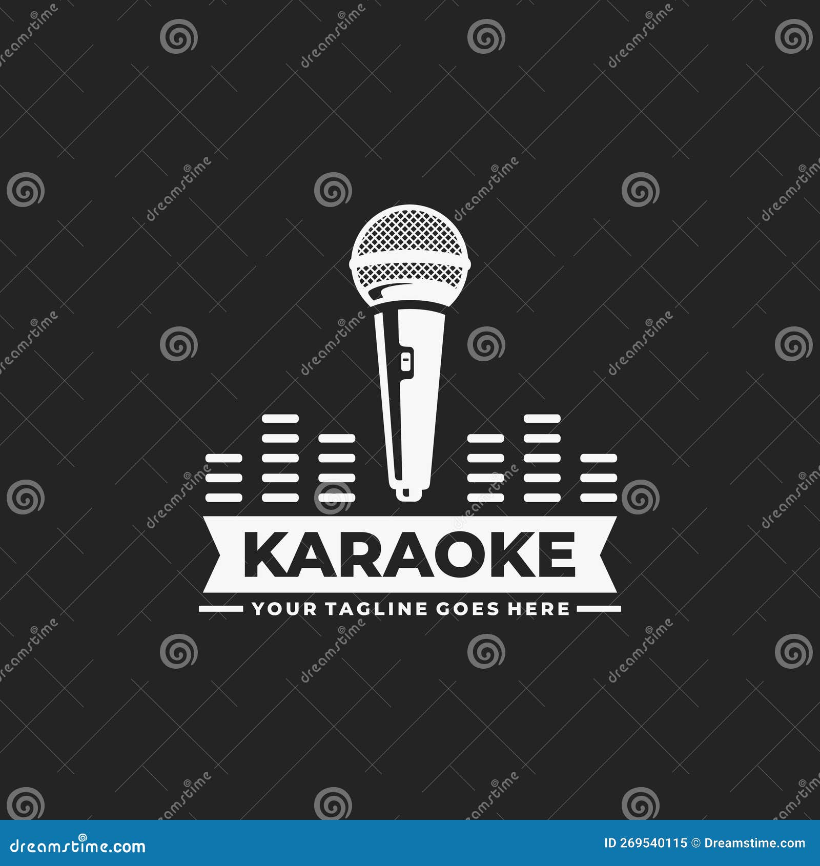 Karaoke logo design stock vector. Illustration of emblem - 269540115